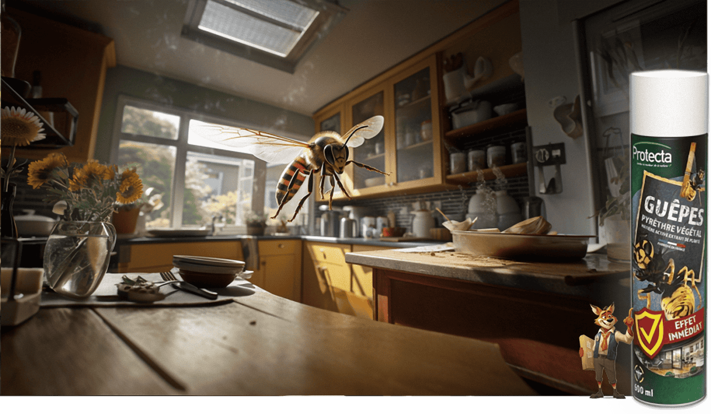 Aérosol guêpes effet choc - Protecta : Insecticide guêpes